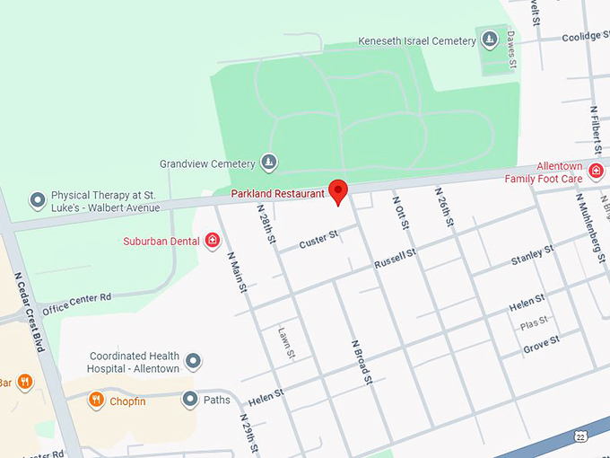 16. parkland restaurant map