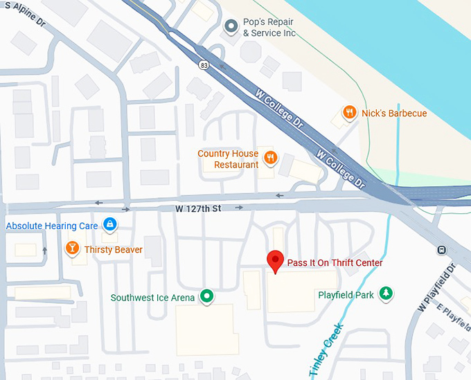 16. pass it on thrift center map