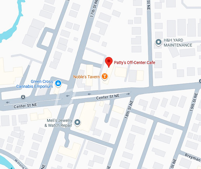 16. patty's off center cafe map