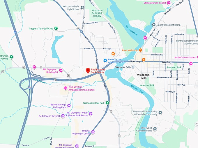 16. paul bunyan's cook shanty map