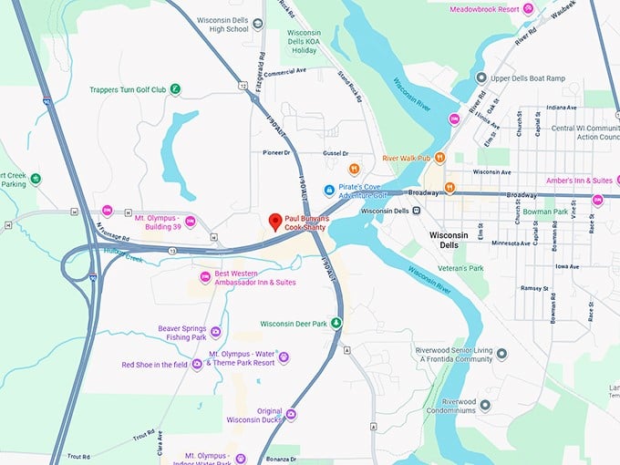 16. paul bunyan's cook shanty map