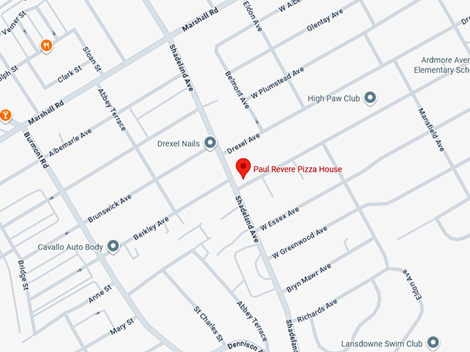 16. paul revere pizza house map