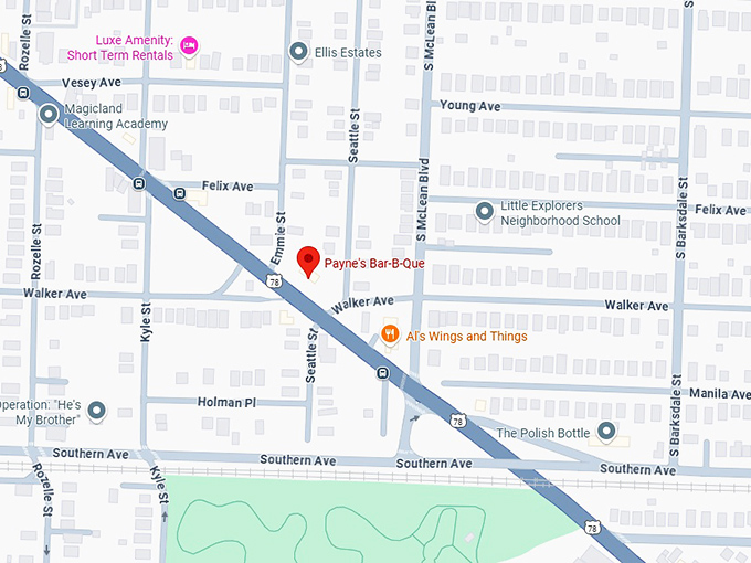 16. payne&rsquo;s bar b que map