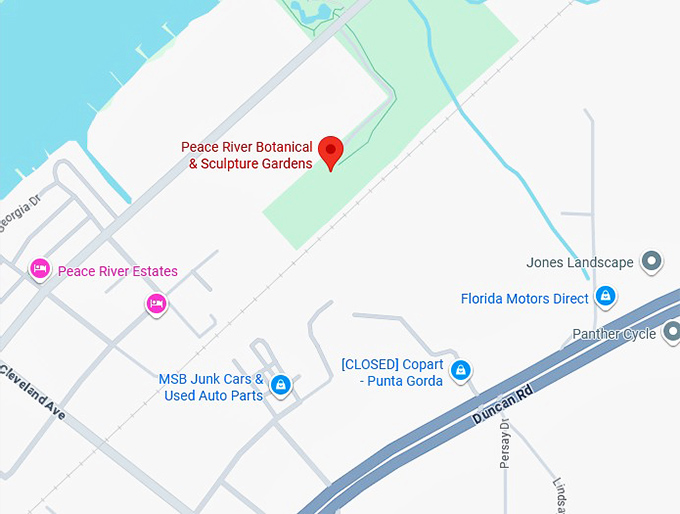 16. peace river botanical & sculpture gardens map