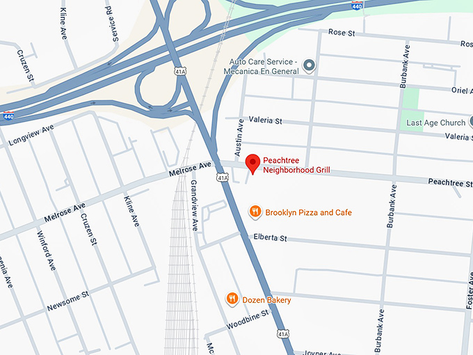 16. peachtree neighborhood grill map