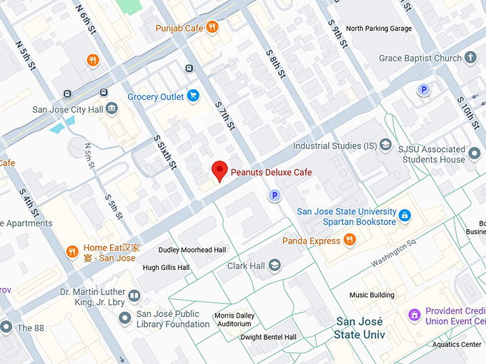 16. peanuts deluxe cafe map