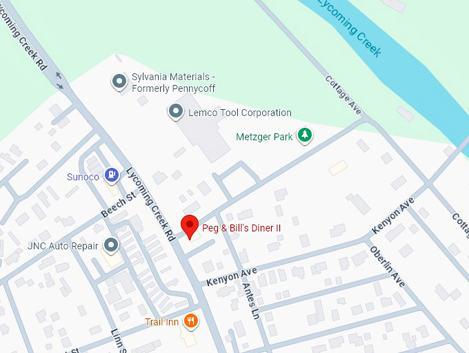 16. peg & bill&rsquo;s diner ii map