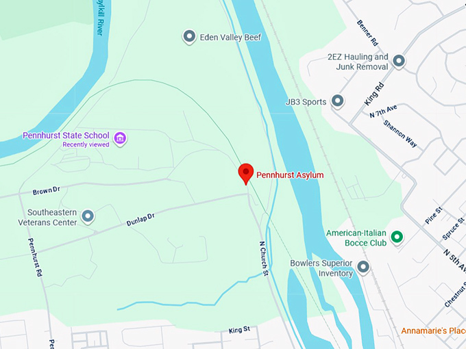 16. pennhurst asylum map