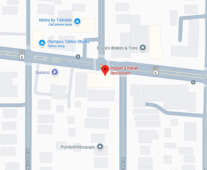 pepper's italian restaurant map