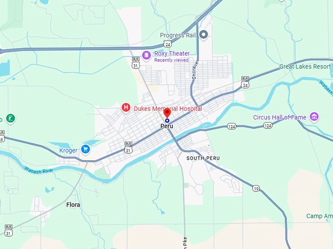16. peru, indiana map
