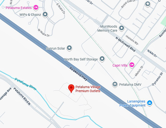 16. petaluma village premium outlets map