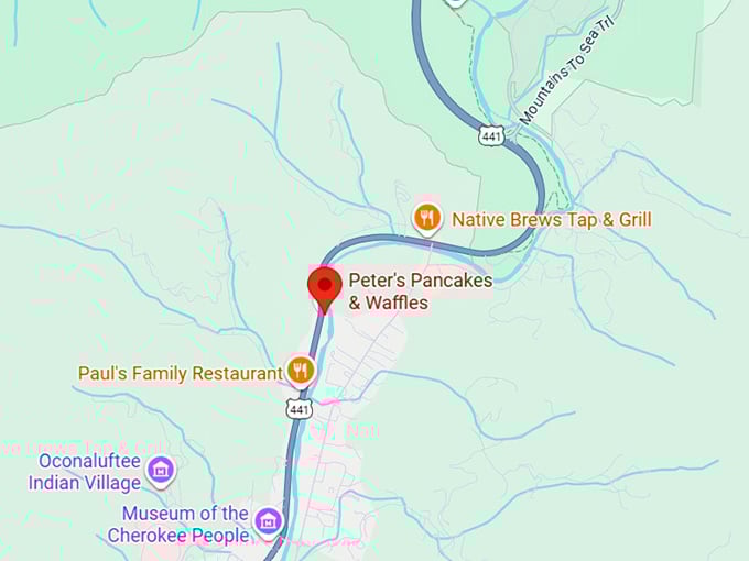16. peter's pancakes & waffles map