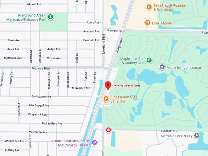 16. peter's restaurant map