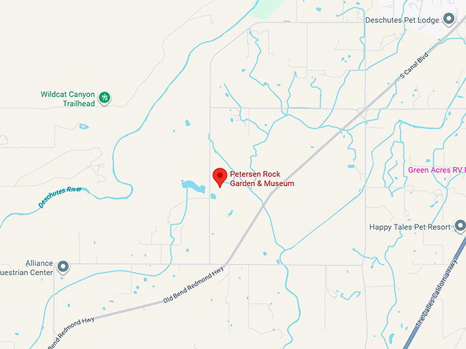 16. petersen rock garden & museum map
