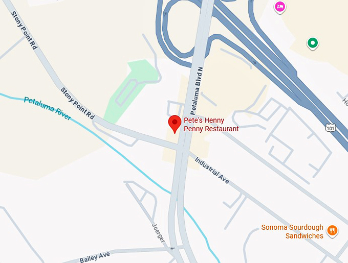 16. pete's henny penny restaurant map