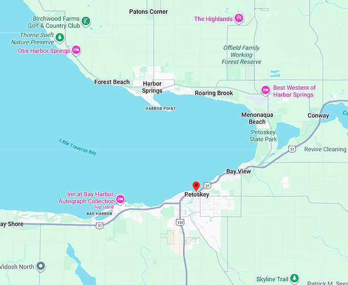 16. petoskey map