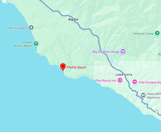 16. pfeiffer beach map