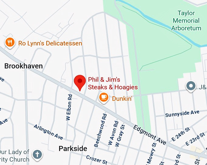 16. phil & jim’s steaks & hoagies map