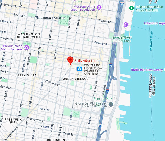 16. philly aids thrift map