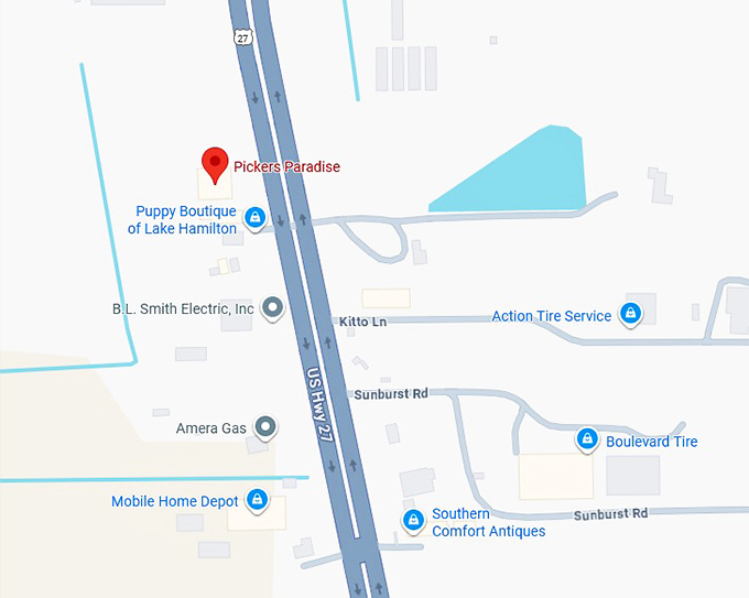 16. pickers paradise, llc map