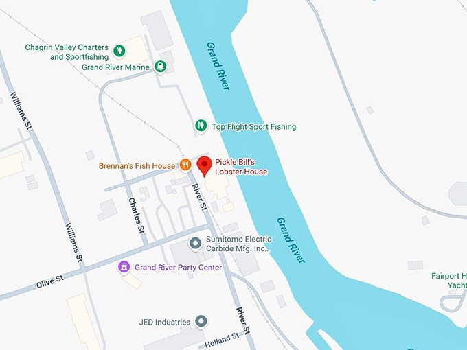 16. pickle bill's lobster house grand river, oh map