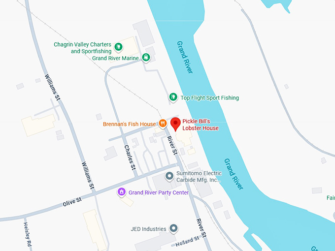 16. pickle bill's lobster house map