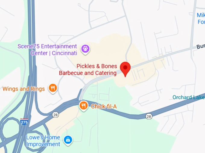 16. pickles & bones barbecue and catering map