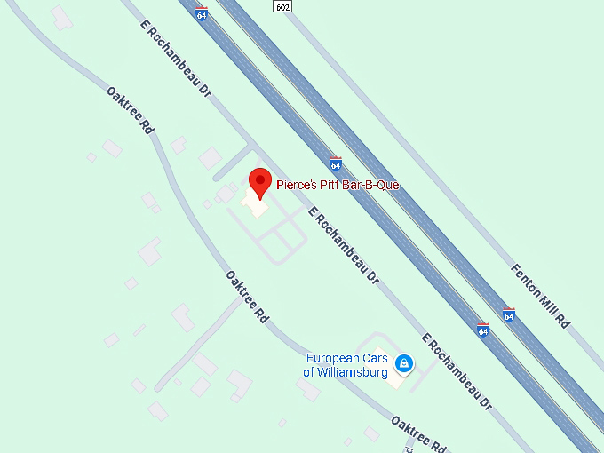 16. pierce's pitt bar b que map