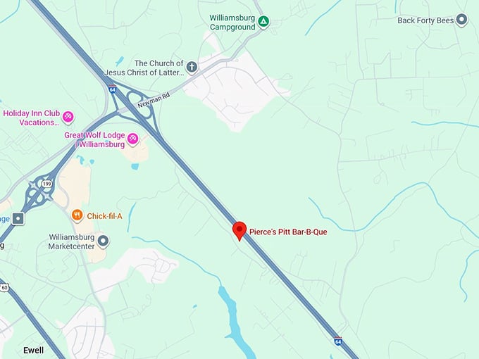 16. pierce's pitt bar b que map