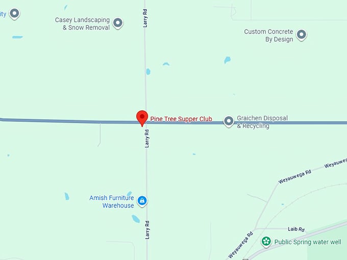 16. pine tree supper club map