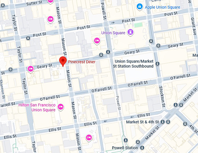 16. pinecrest diner map