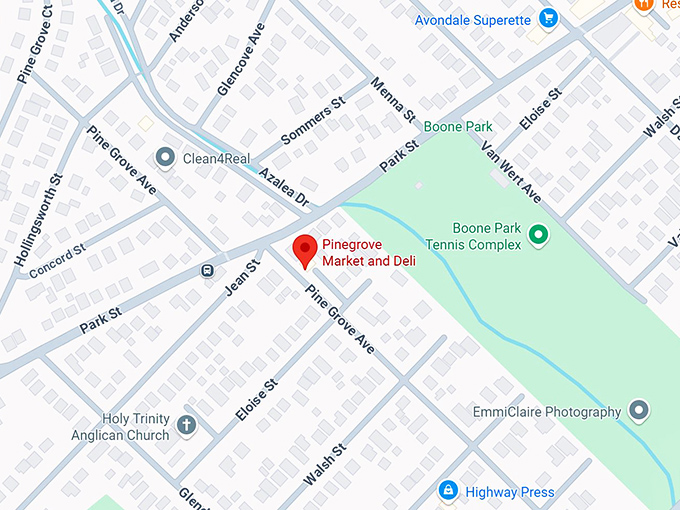 16. pinegrove market & deli map