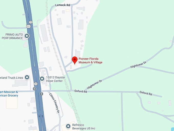 16. pioneer florida museum & village map