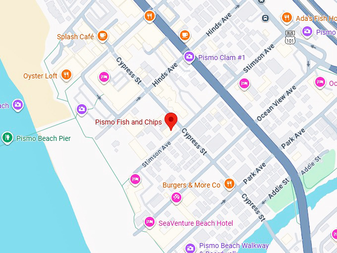 16. pismo fish and chips map