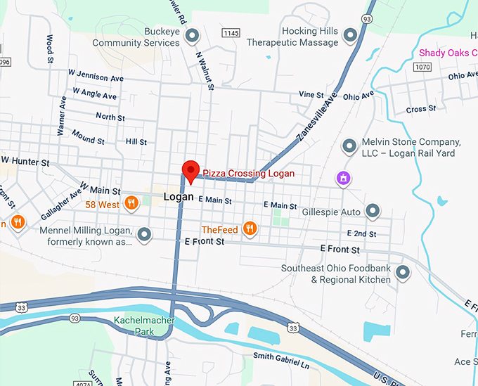 16. pizza crossing logan map