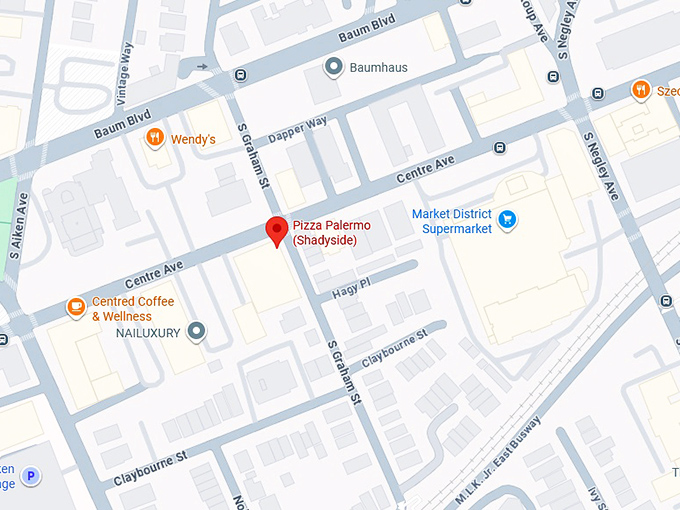 16. pizza palermo (shadyside) map