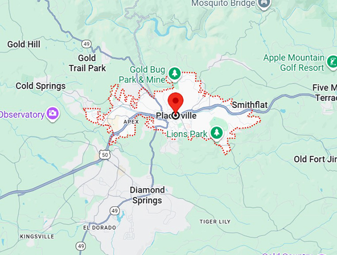 16. placerville, ca map
