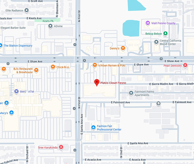 16. plato's closet fresno map