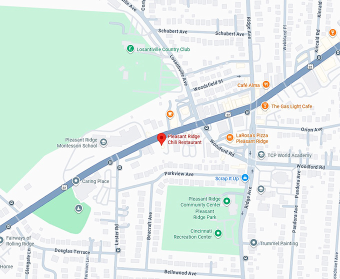16. pleasant ridge chili restaurant map