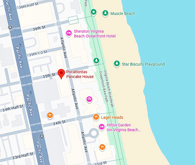 16. pocahontas pancake house map