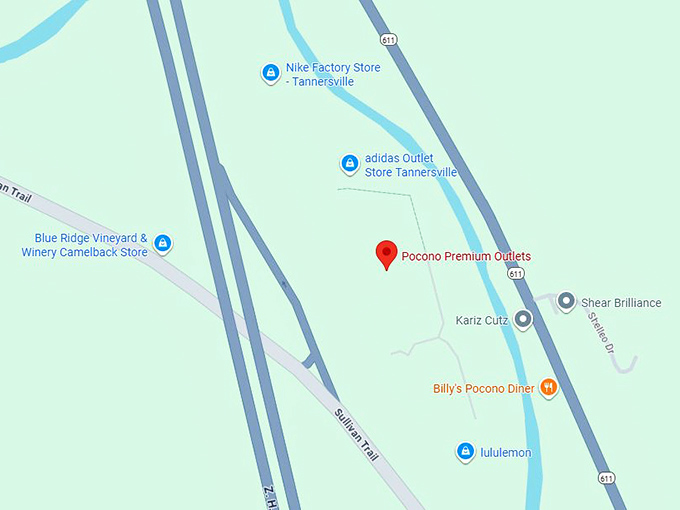 16. pocono premium outlets map