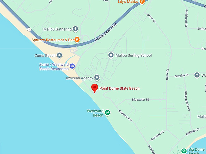 16. point dume state beach map