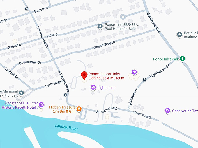 16. ponce de leon inlet lighthouse & museum map