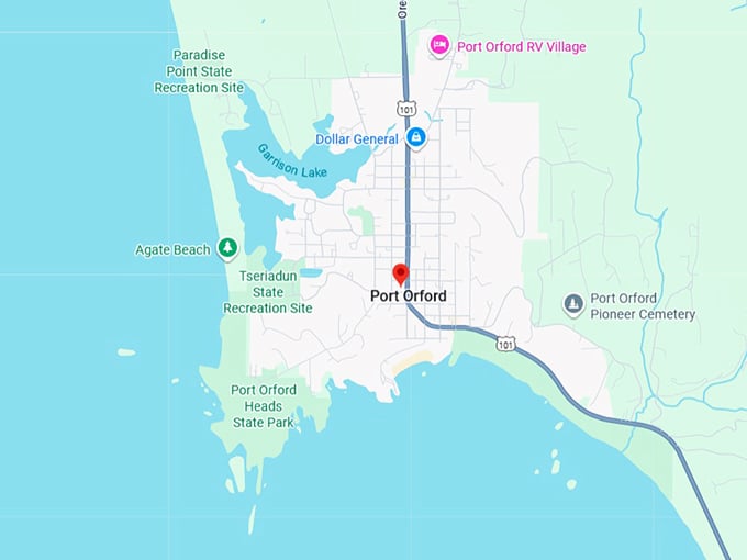 16. port orford map