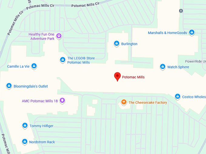 16. potomac mills map