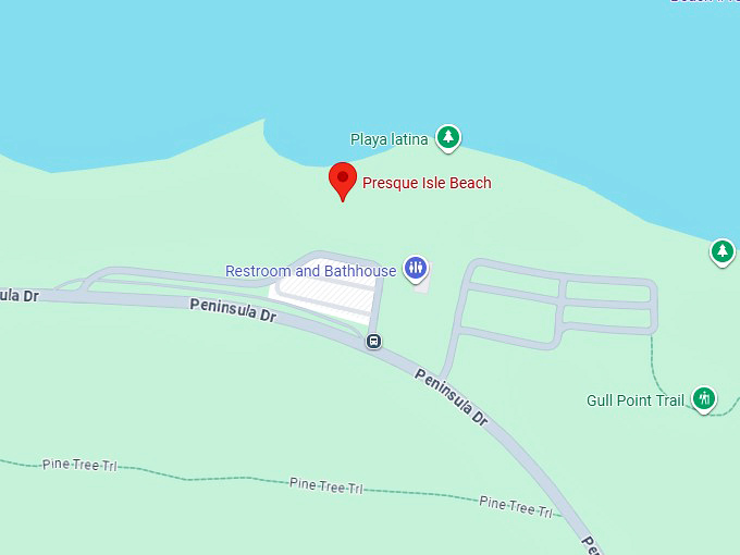 16. presque isle beach map