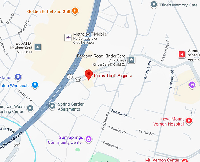 16. prime thrift virginia map