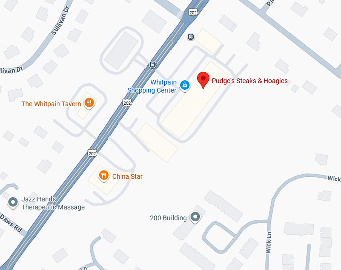 16. pudge's steaks & hoagies map