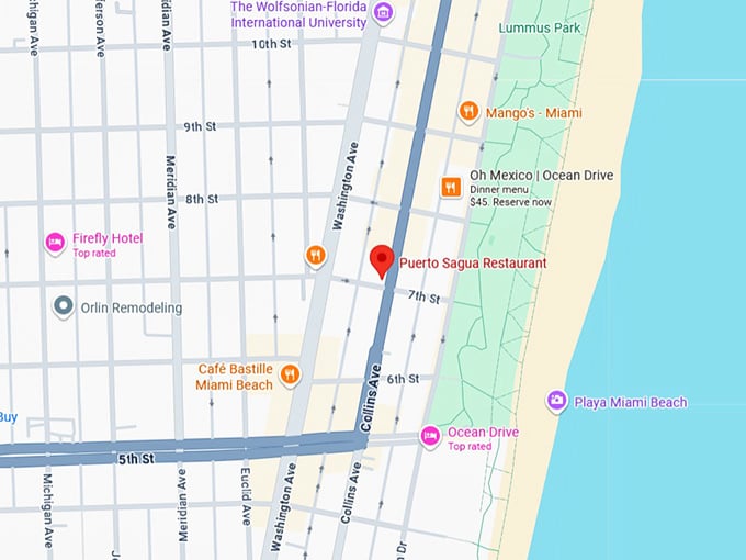 16. puerto sagua restaurant map