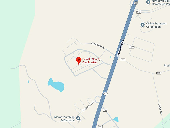 pulaski county flea market map